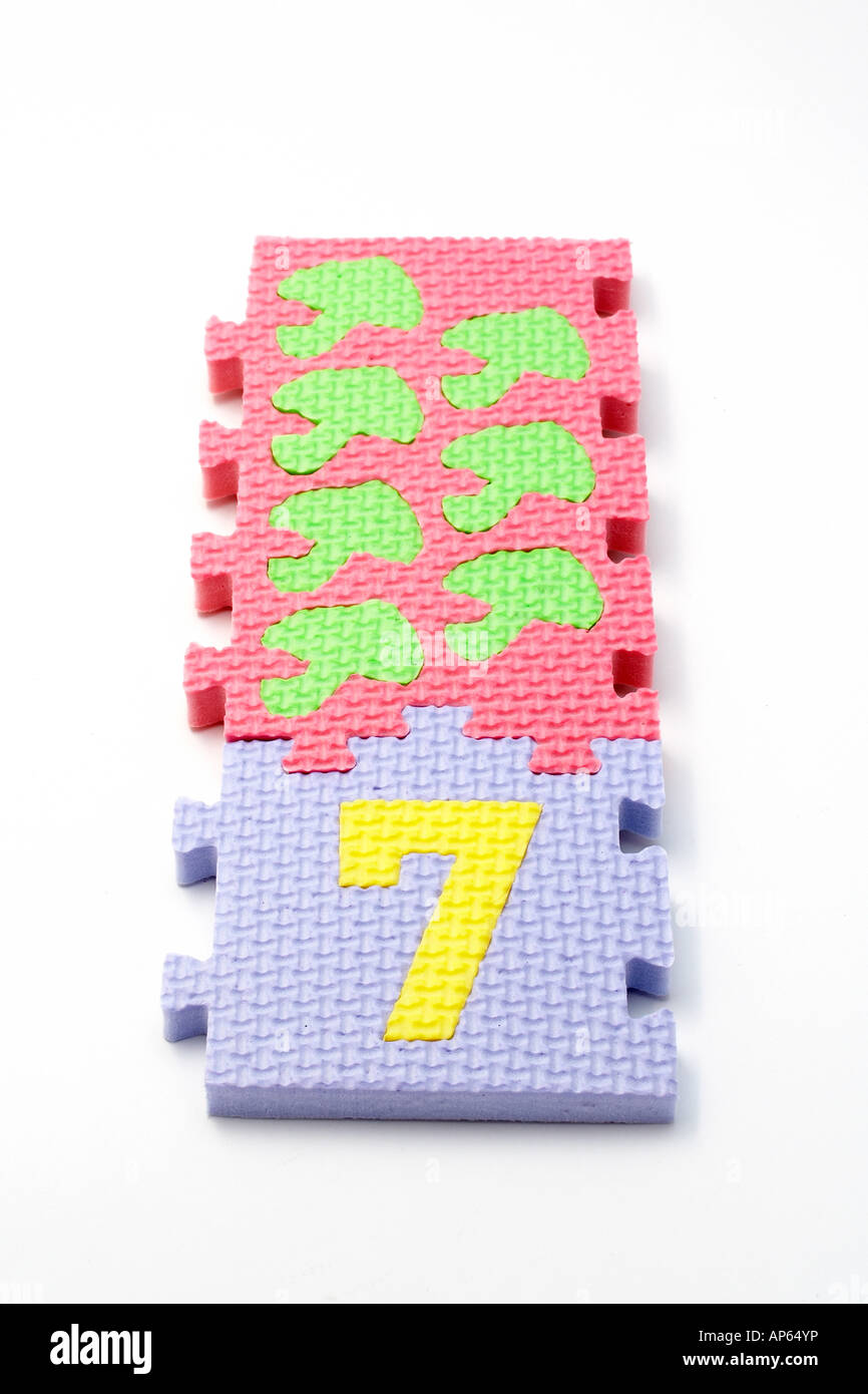 Puzzle colorful numbers for children education Stock Photo - Alamy