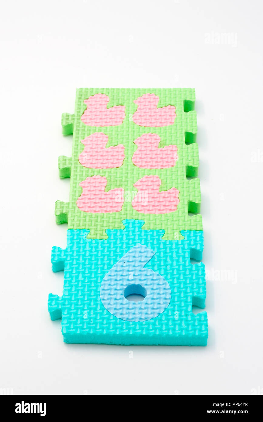 Puzzle colorful numbers for children education Stock Photo - Alamy