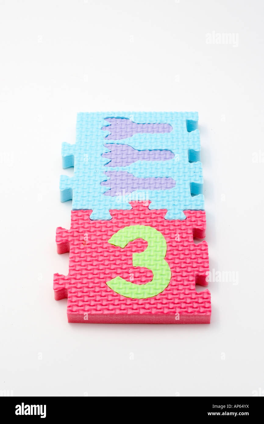 Puzzle colorful numbers for children education Stock Photo - Alamy