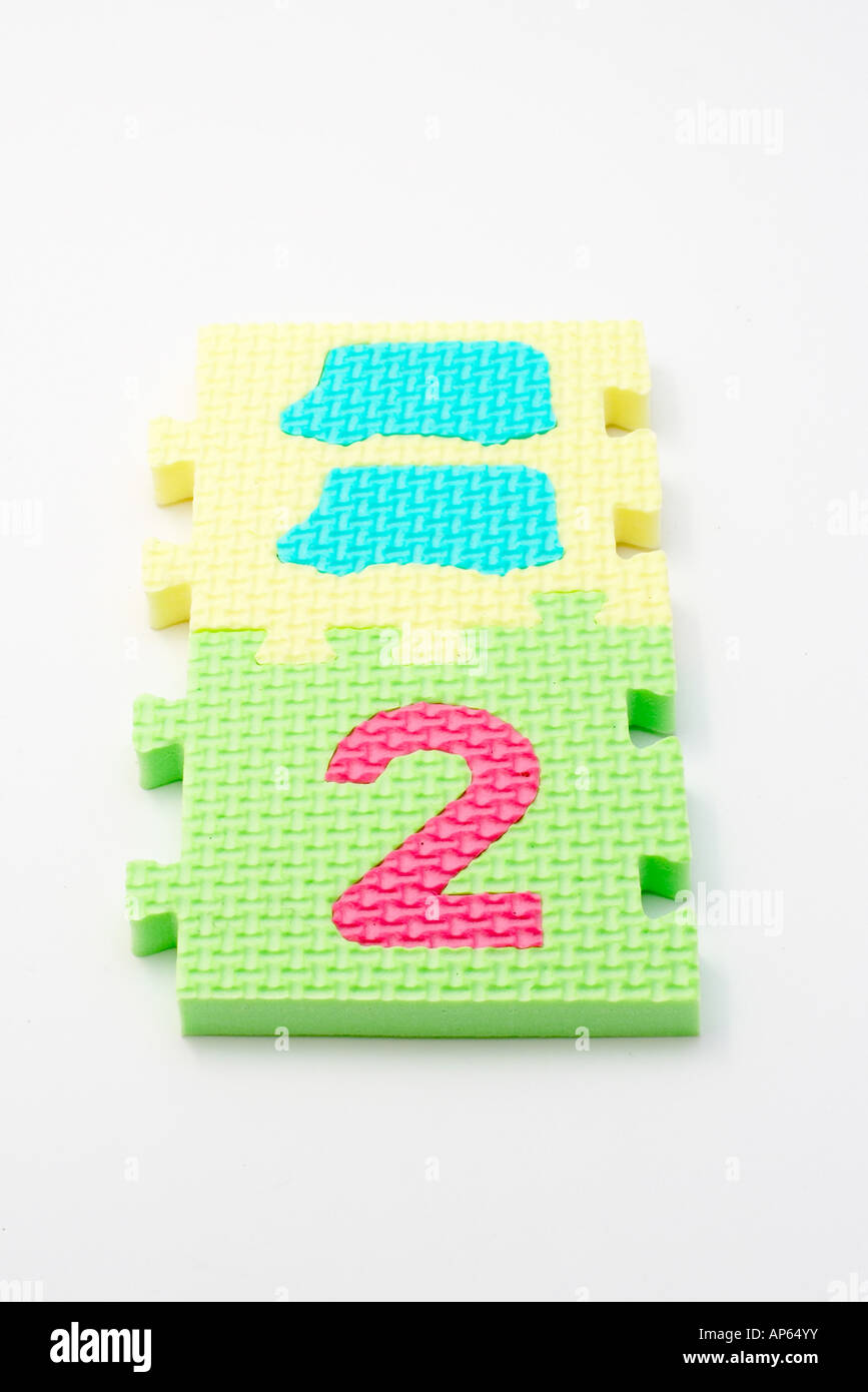 Puzzle colorful numbers for children education Stock Photo - Alamy