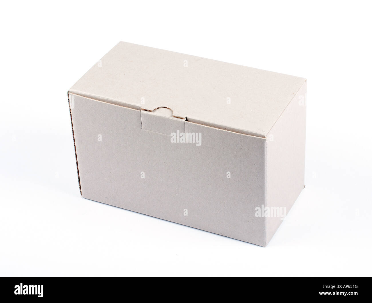Cardboard box closed isolated on white background Stock Photo - Alamy