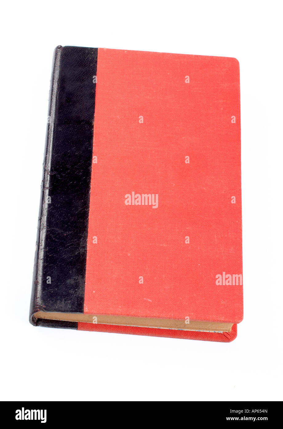 Old red and black book on white background Stock Photo - Alamy