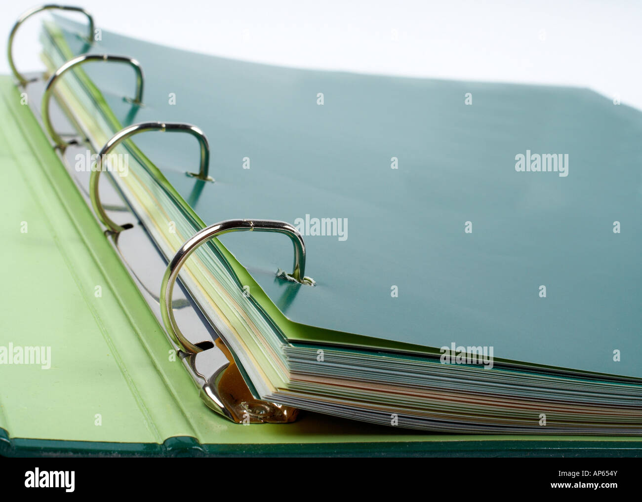 Binder closeup with files stacked small DOF Stock Photo - Alamy