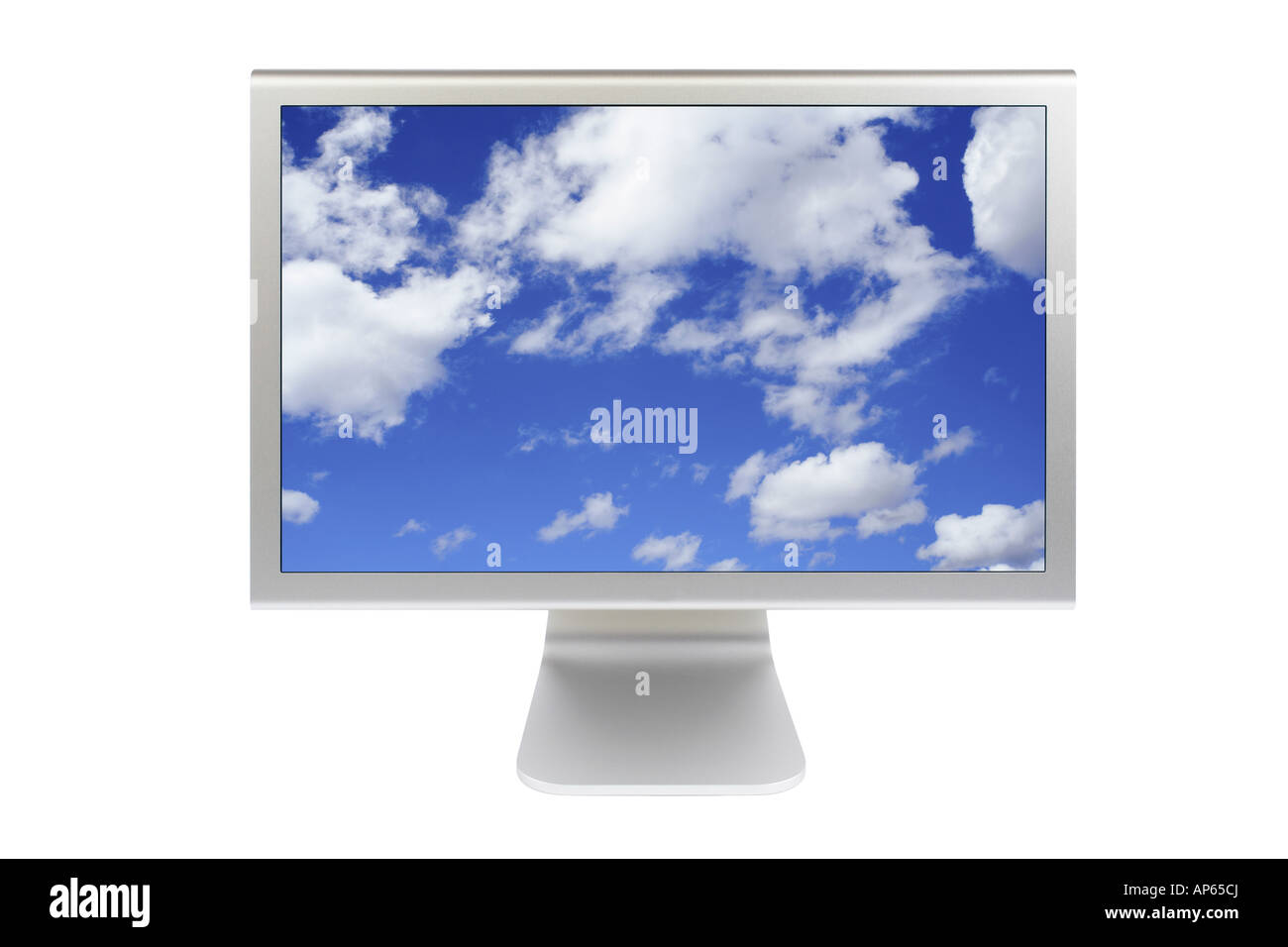 A flat panel lcd computer monitor isolated on white background Stock ...