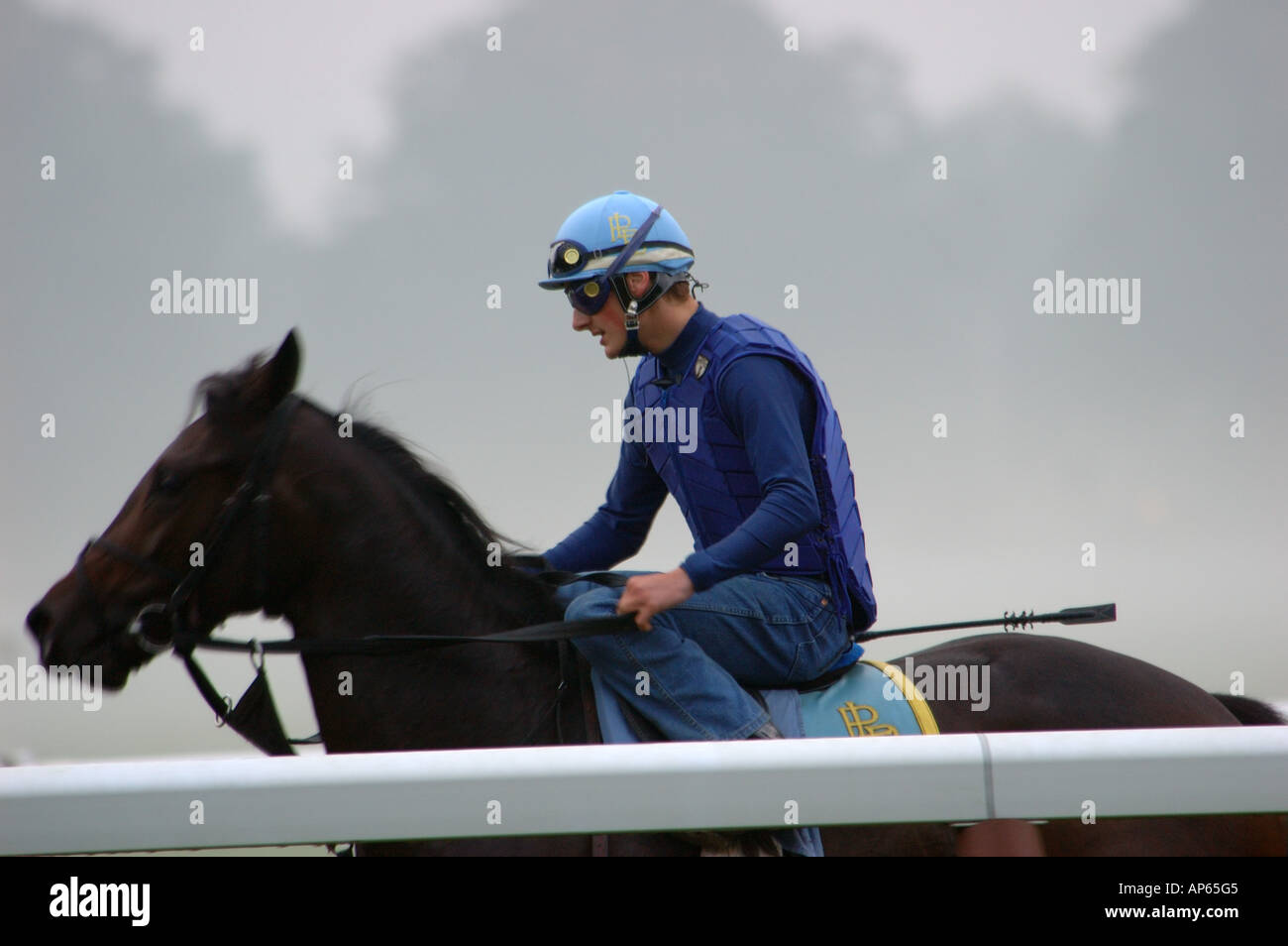 Race horse training track trainer hi-res stock photography and images ...