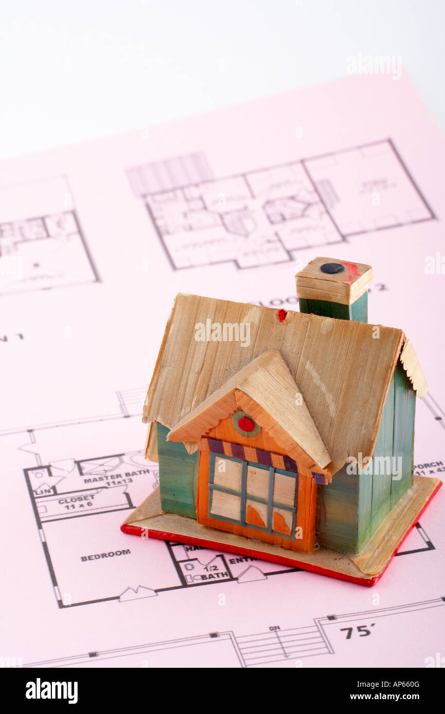 House on home plan background Stock Photo - Alamy