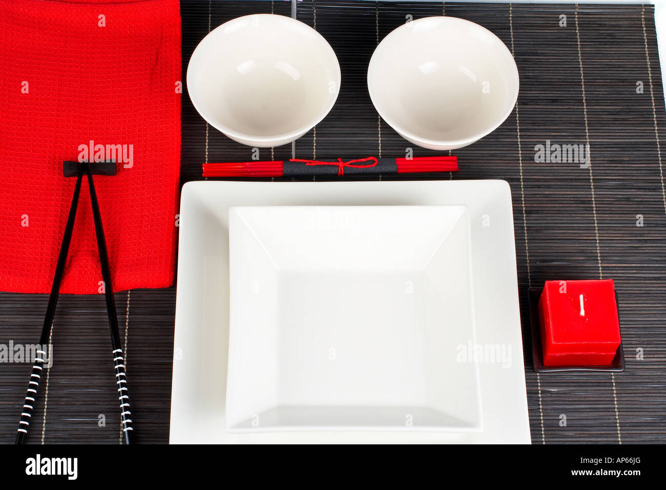 Table setting for a oriental dinner Stock Photo - Alamy