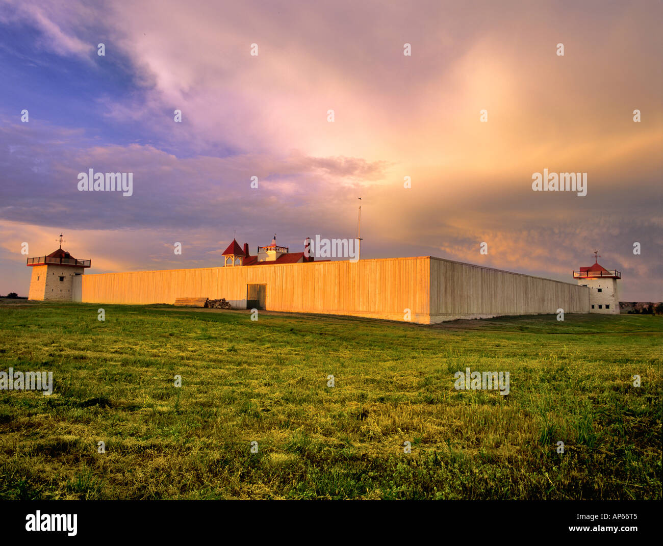 Replica of historic Fort Union at the North Dakota and Montana state ...