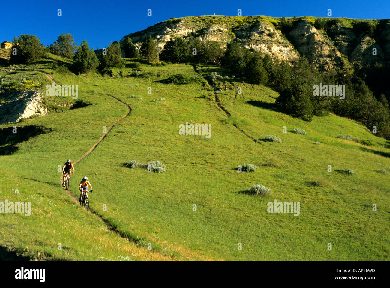 Mtn Biking on the Maah Daah Hey Trail in North Dakota (MR Stock Photo ...