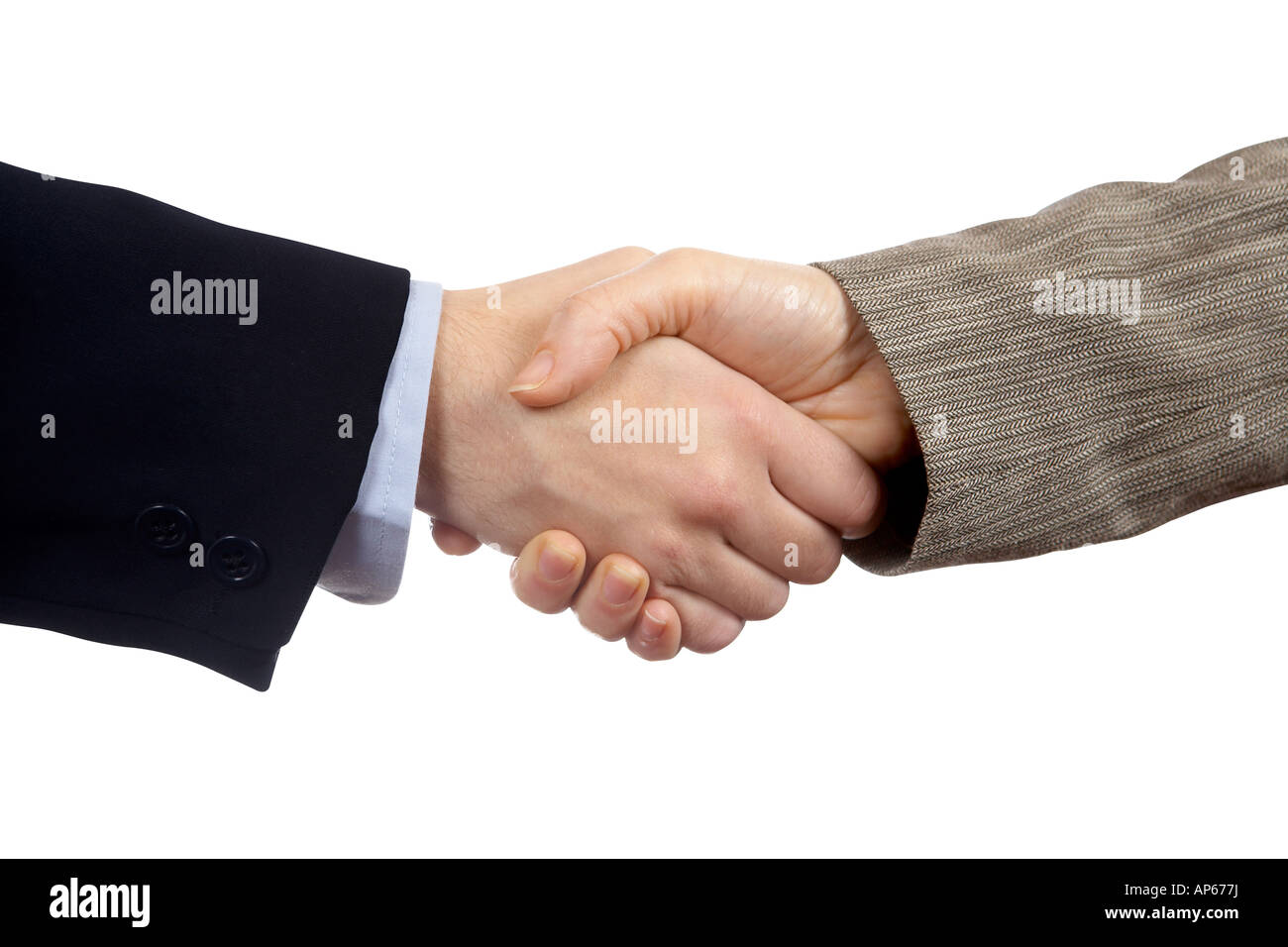 A business handshake over a white background Stock Photo - Alamy
