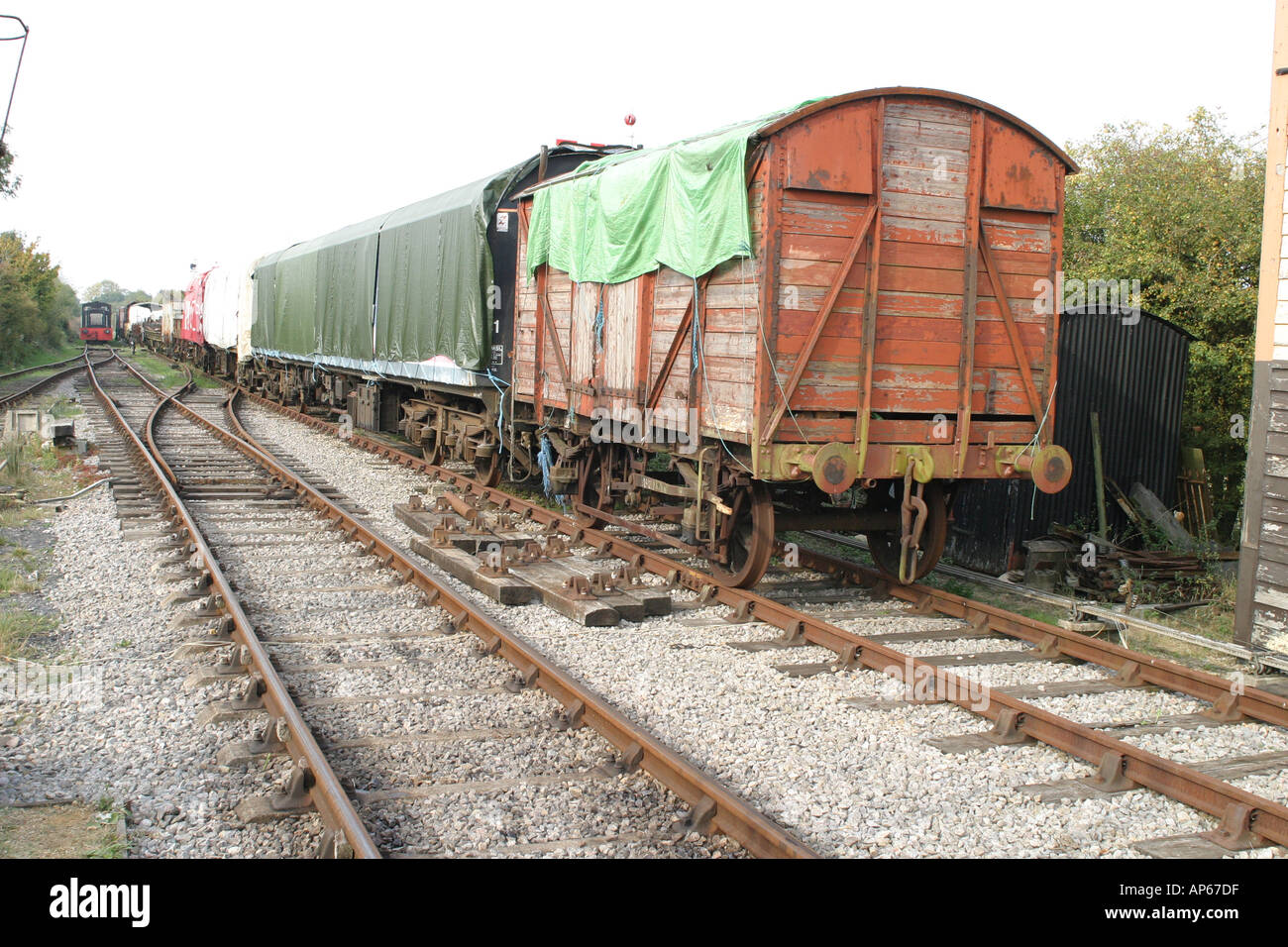 Wagons on the line at the Swindon and Cricklade Railway Stock Photo - Alamy