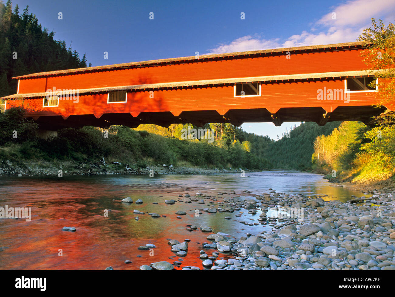 Office Covered Bridge the longest in Oregon at 180ft Stock Photo - Alamy