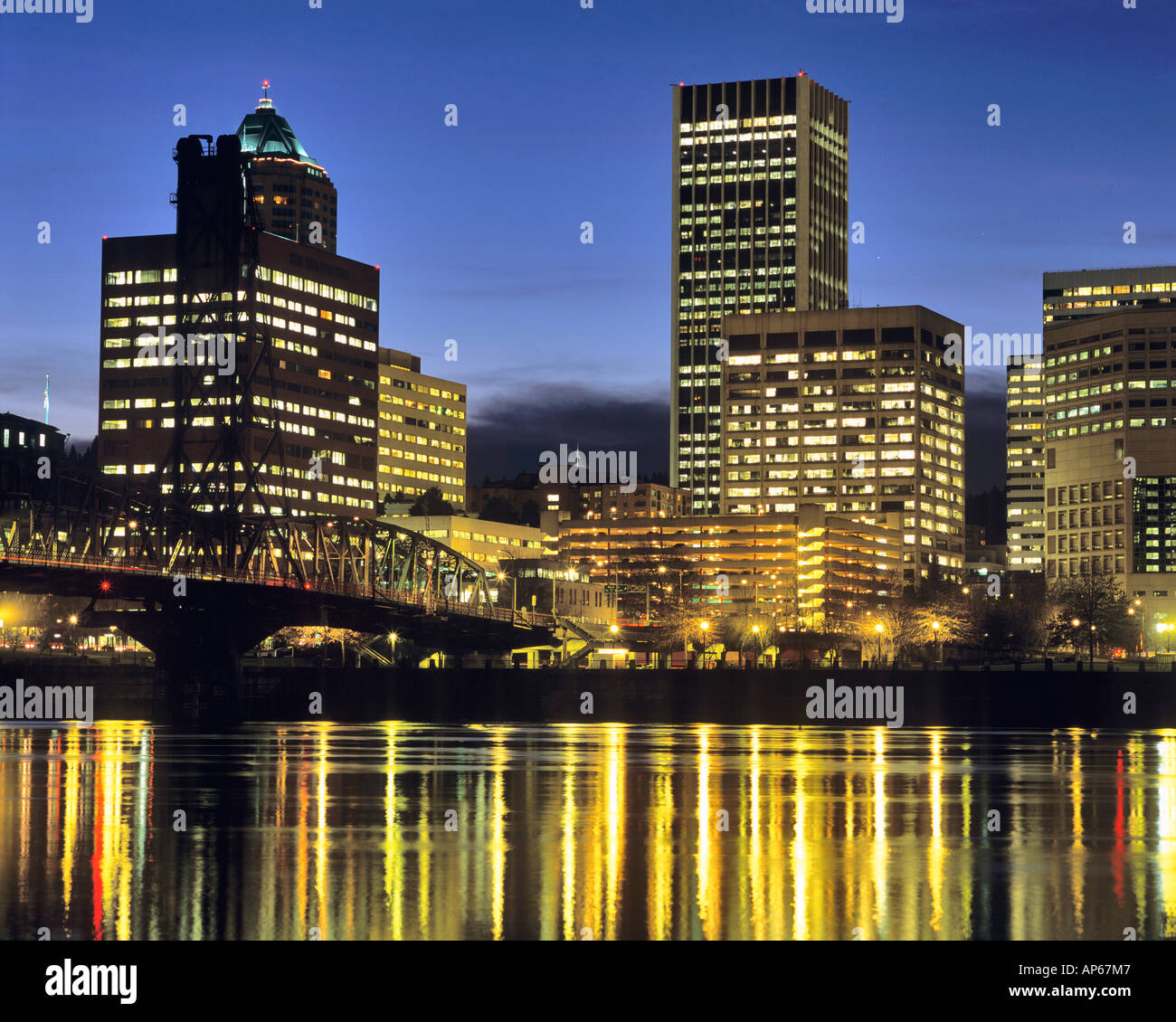 Portland downtown from across hi-res stock photography and images - Alamy