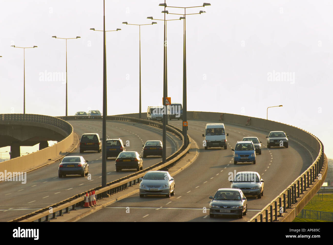 cars transport motorway highway London England Britain United Kingdom ...