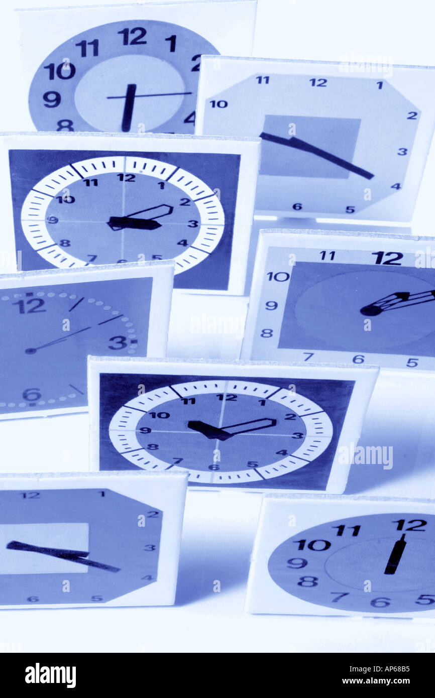 Cardboard clocks hi-res stock photography and images - Alamy