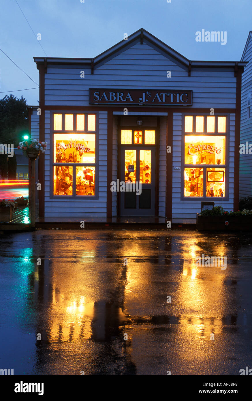Coastal town glows night warm hi-res stock photography and images - Alamy