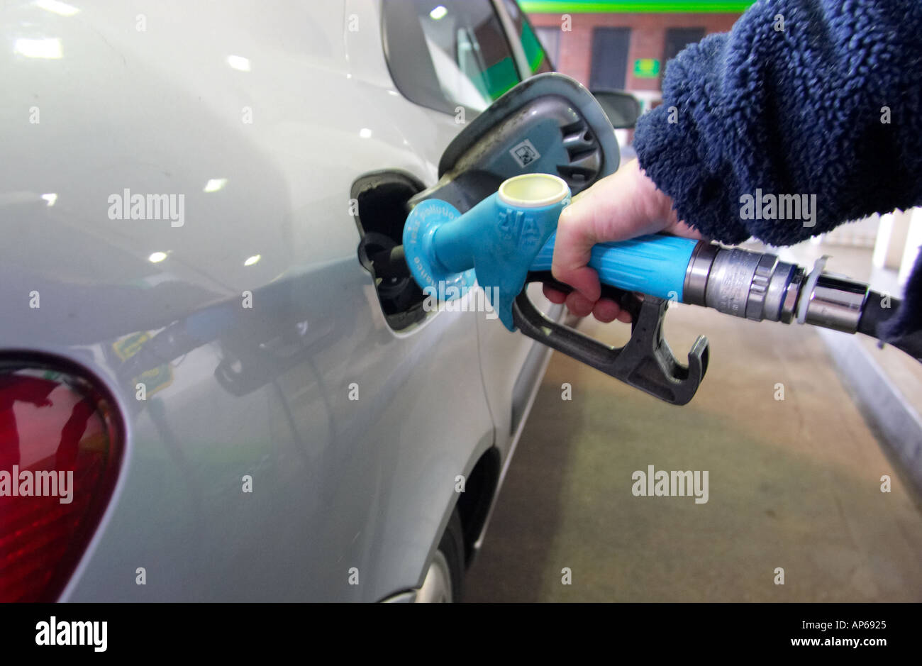 Gas oil fuel petrol station pump Stock Photo - Alamy