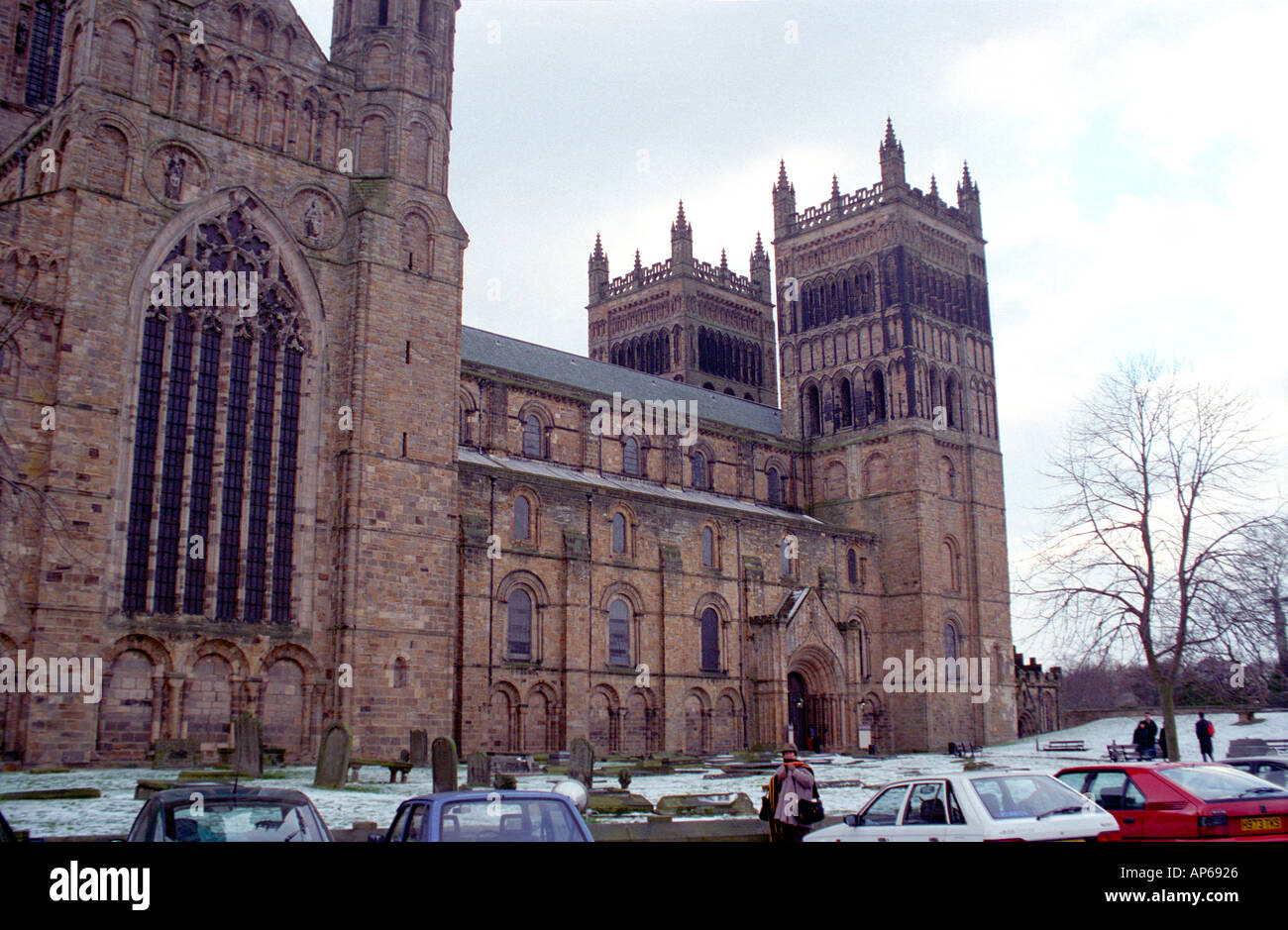 Durham Cathedral England in snow Stock Photo - Alamy
