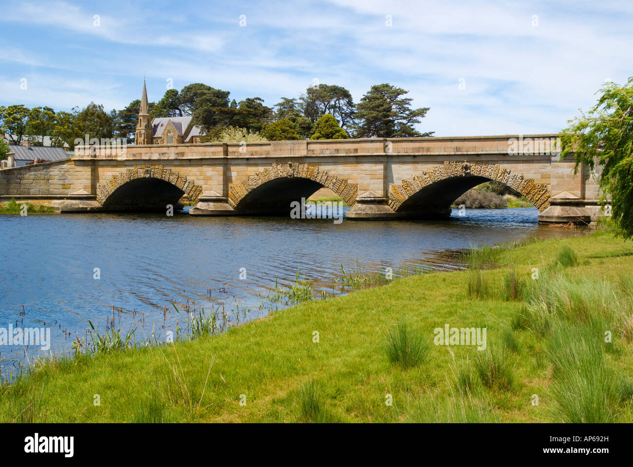 Ross bridge and church Stock Photo - Alamy