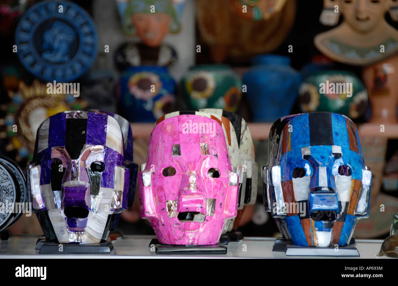 Colourful mexican handicrafts Stock Photo - Alamy