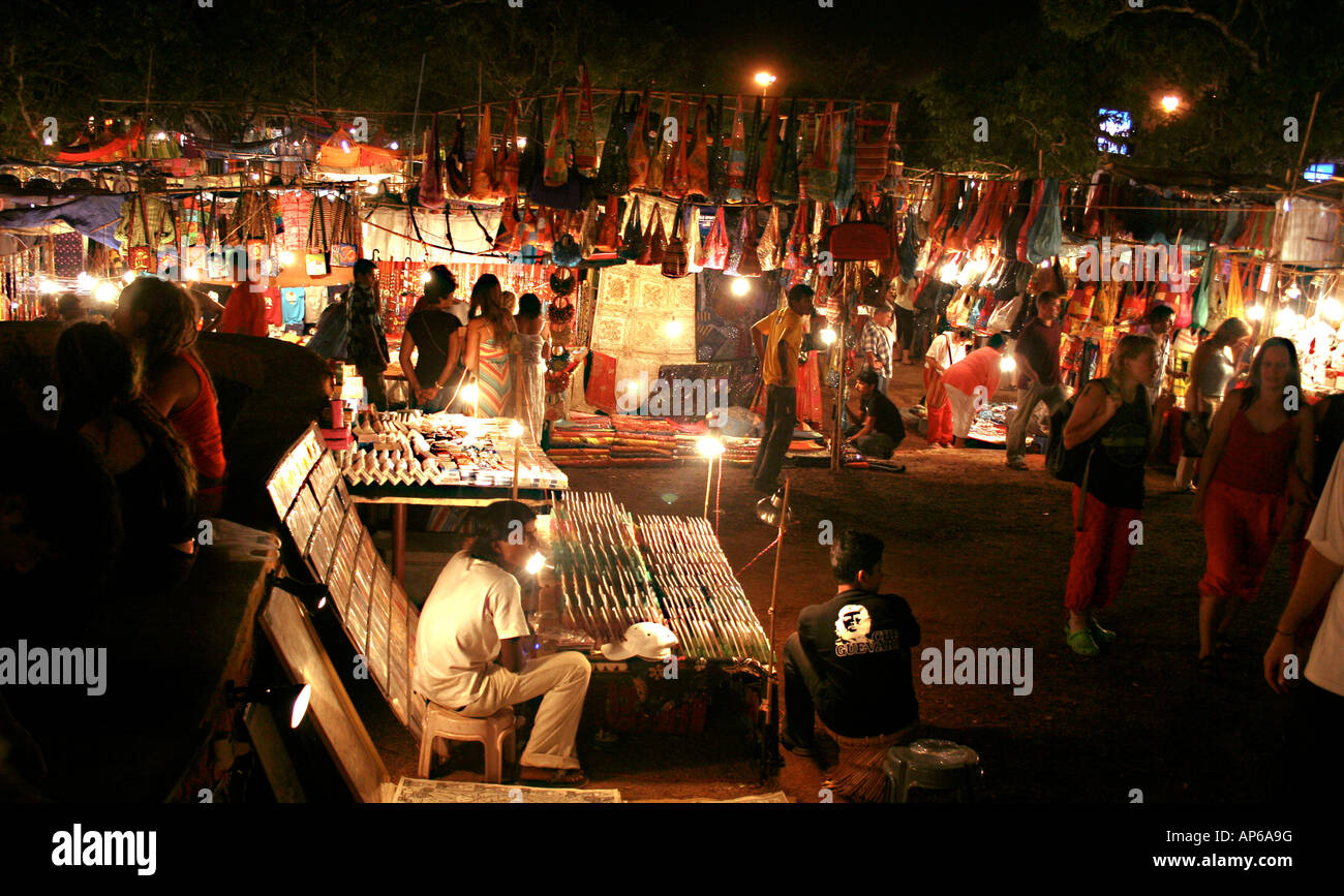 Ingo's Night market in Goa Stock Photo - Alamy