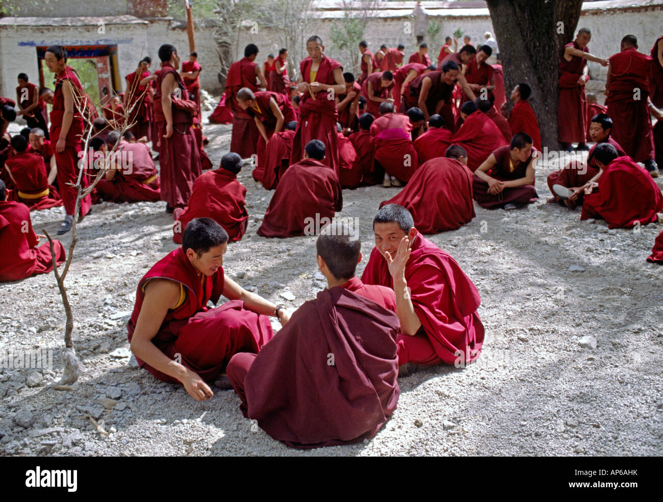 MONKS DEBATE the finer points of TIBETAN BUDDHISM in this historical ...