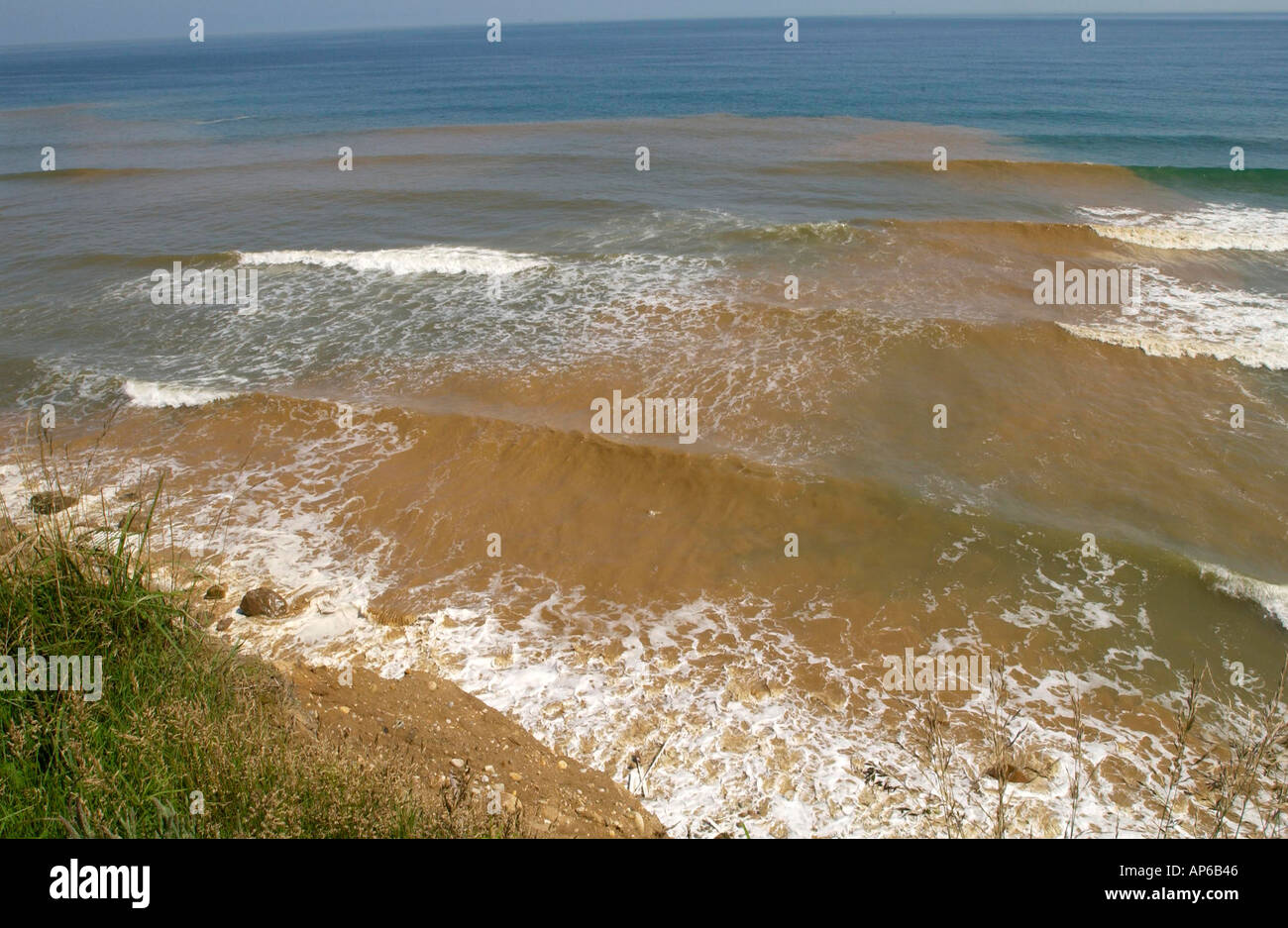 Montauk NY 062303 A large portion of ocean cliffs collapsed on the ...