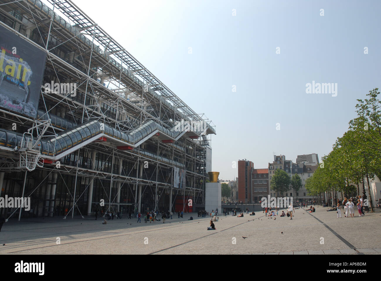 View of the outside of the Pompidou Centre in Paris France Stock Photo ...