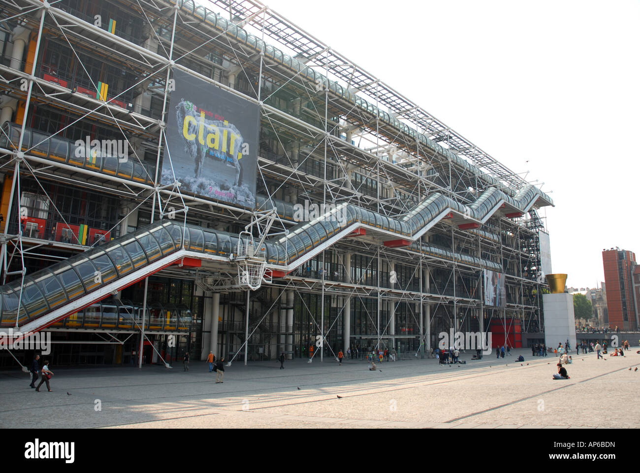 View of the outside of the Pompidou Centre in Paris France Stock Photo ...