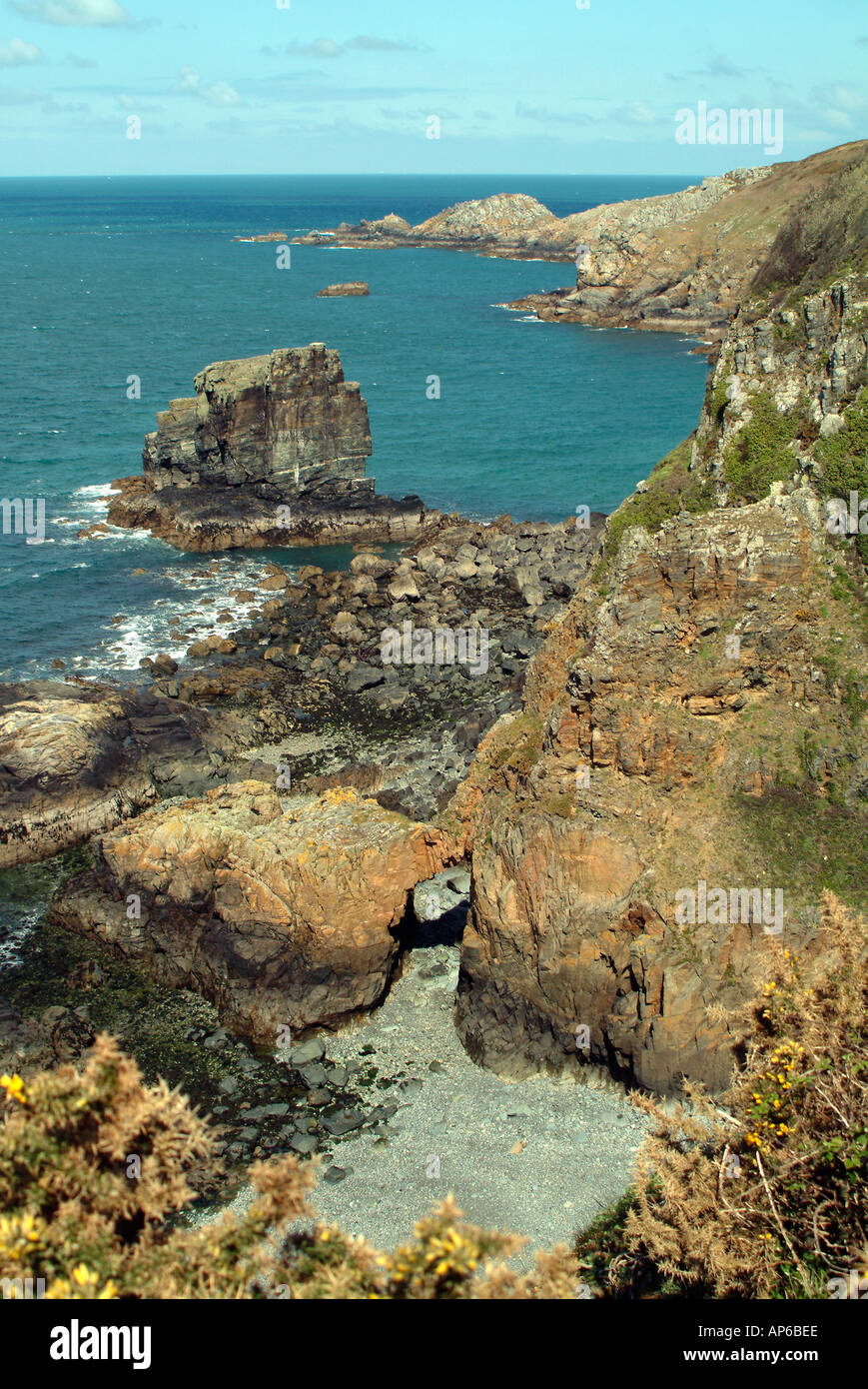 The West coast of Sark at Port Du Moulin Stock Photo - Alamy