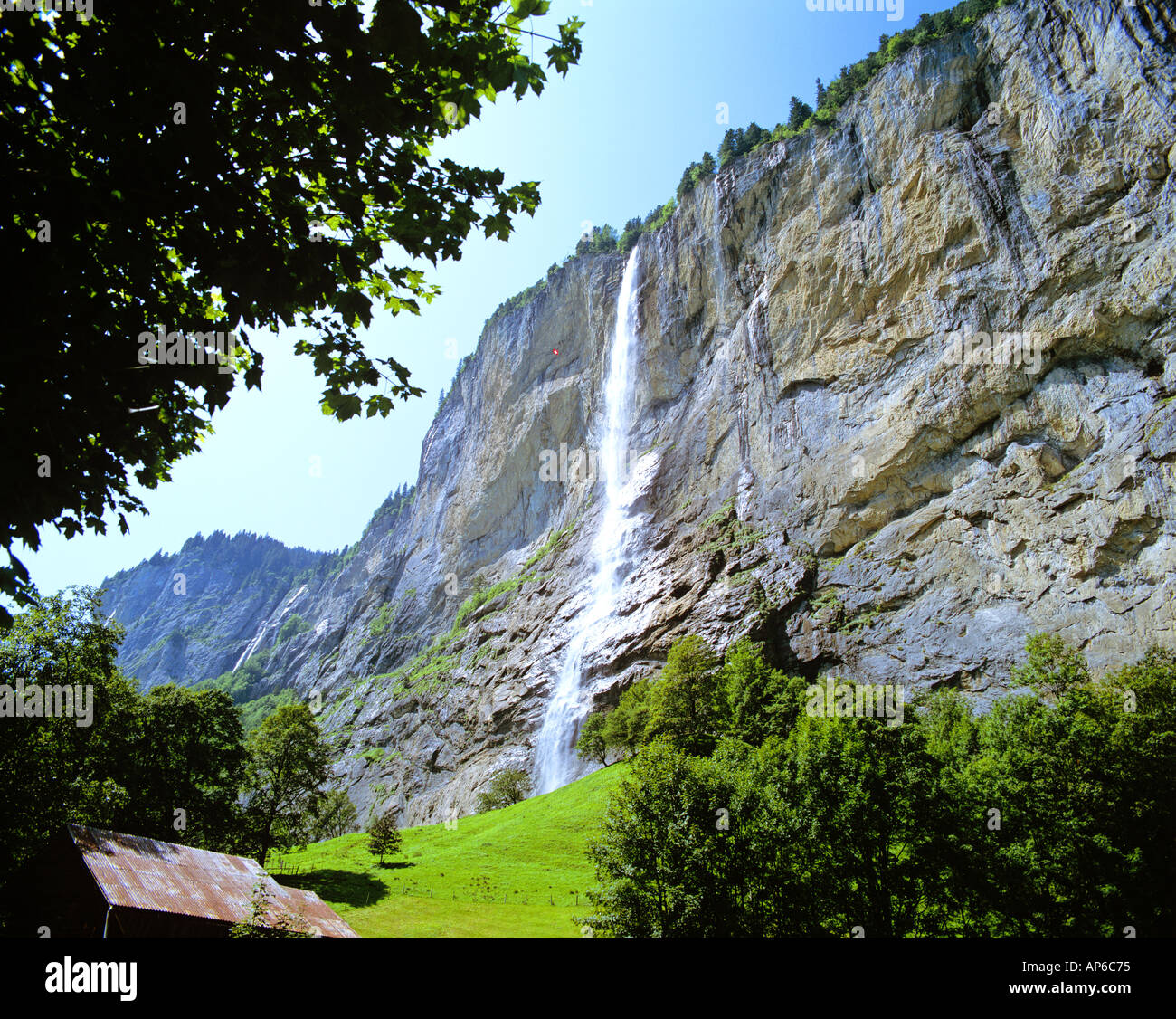 The Staubbach Falls Lauterbrunnen Switzerland Stock Photo - Alamy