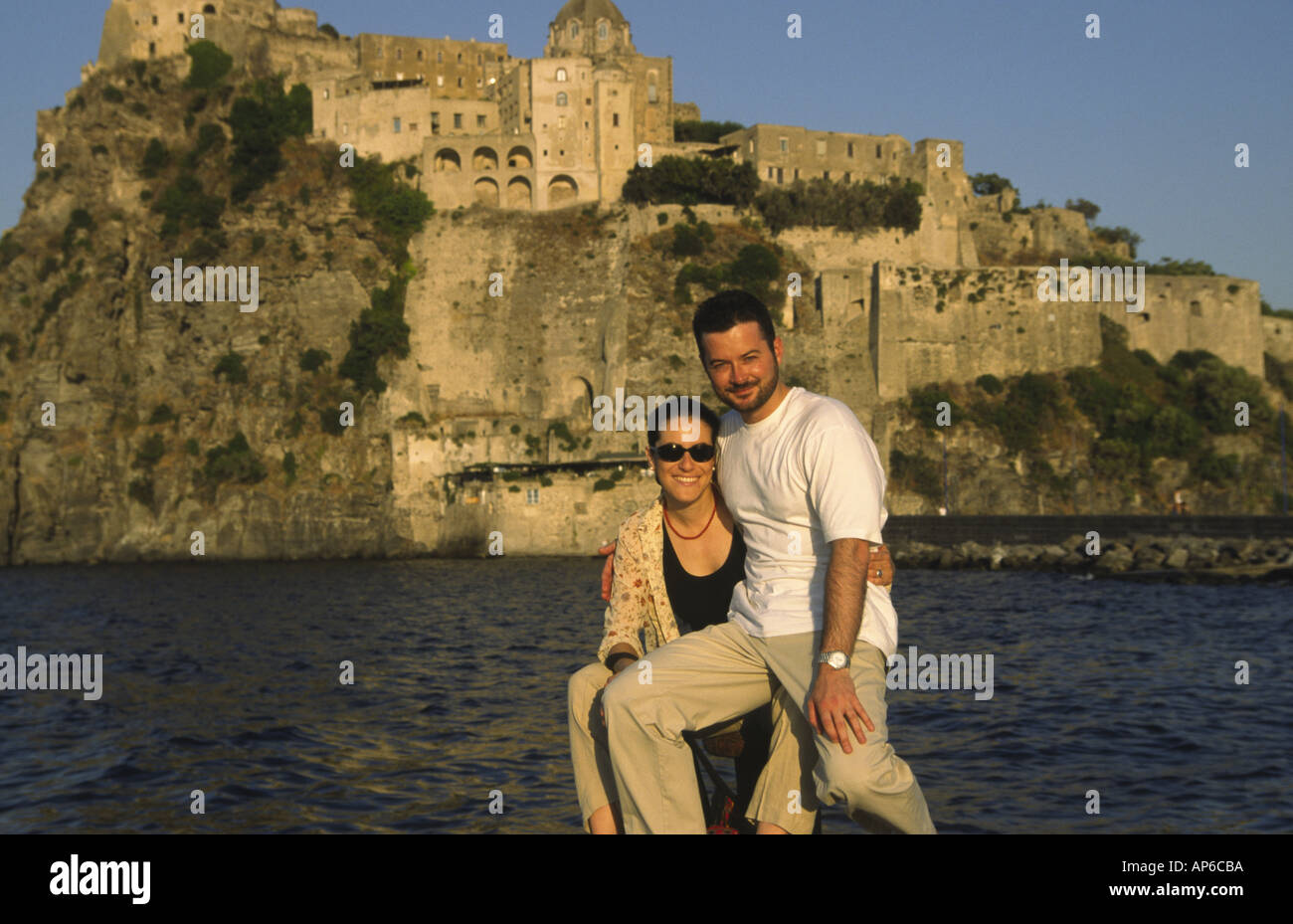 Two young women in Ischia Stock Photo - Alamy