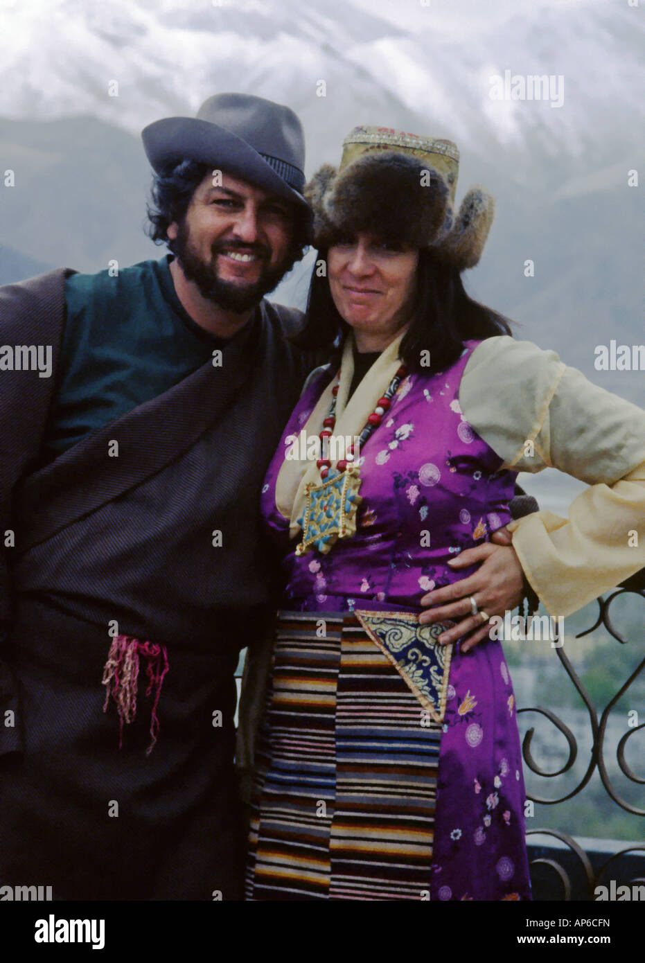 Craig Lovell and Christine Kolisch dress up in traditional Tibetan ...