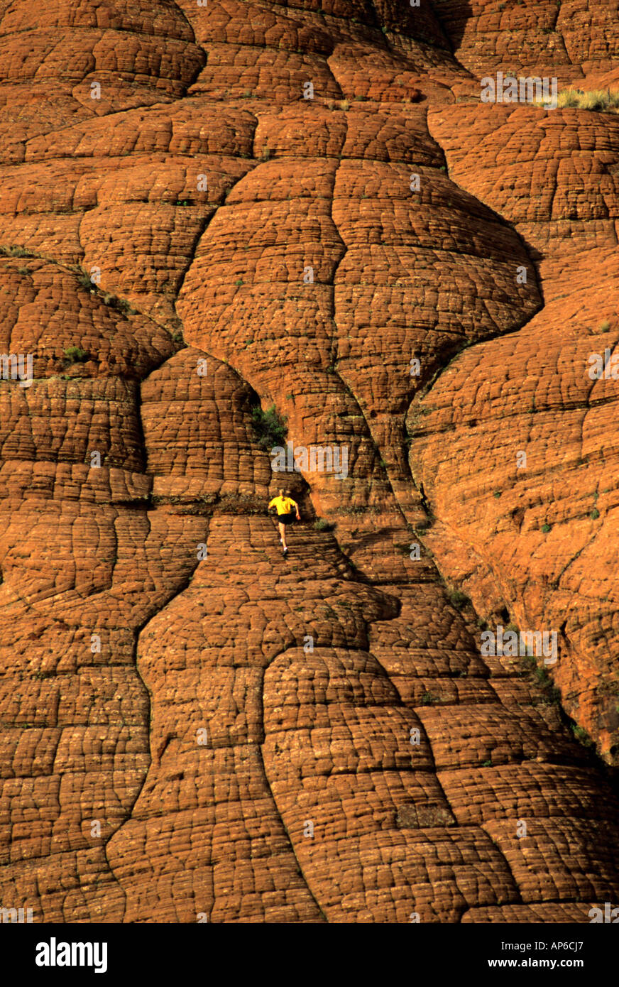 Trail Running at Snow Canyon State Park in Utah (MR Stock Photo - Alamy