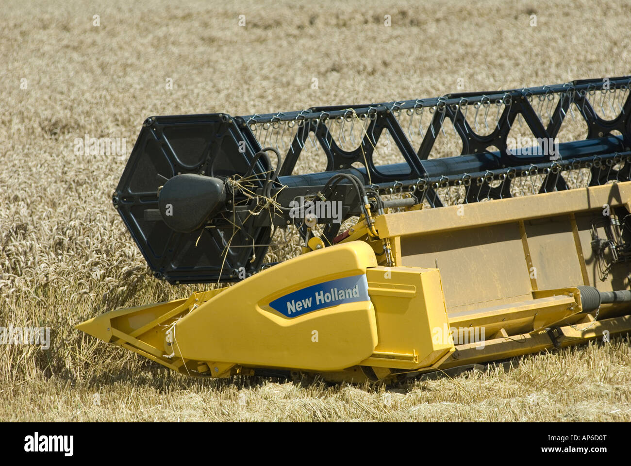 Blades of a New Holland CR9070 Combine harvester England Stock Photo ...