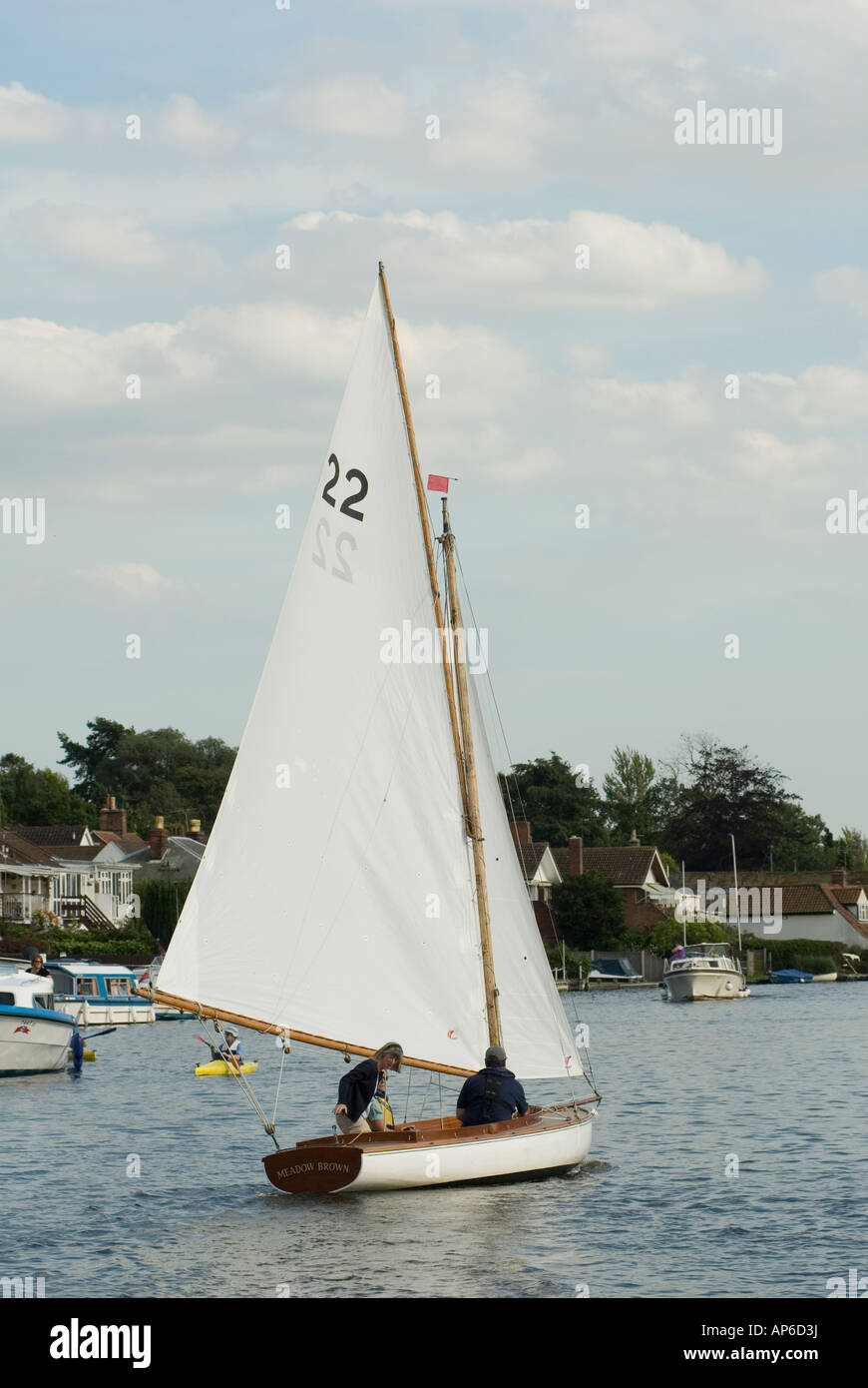 Sailing regatta from Horning sailing club on the Norfolk Broads Stock ...