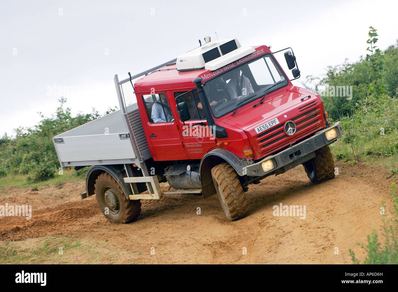 mercedes unimog being driven off road Stock Photo - Alamy