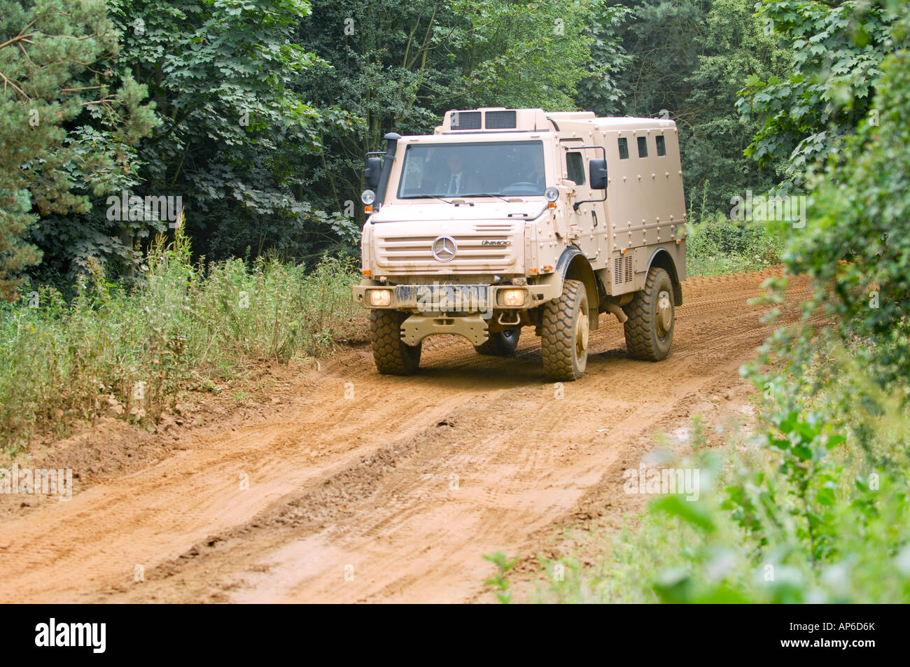 mercedes unimog being driven off road Stock Photo - Alamy