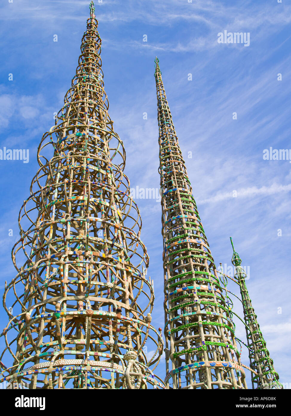Watts towers, los angeles hi-res stock photography and images - Alamy