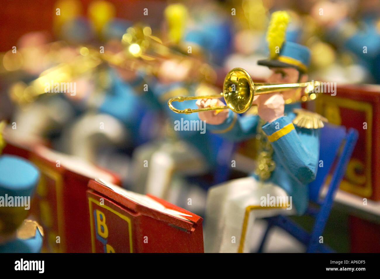 toy trombone player playing within a circus band Stock Photo - Alamy