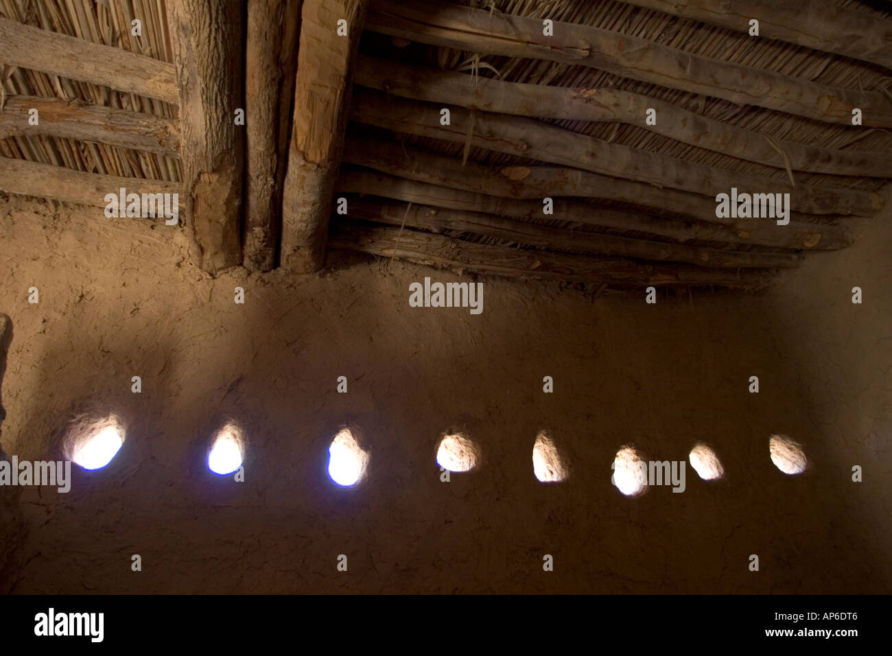 Mud dwelling interior ceiling abandoned city Old Diriya, KSA Stock ...