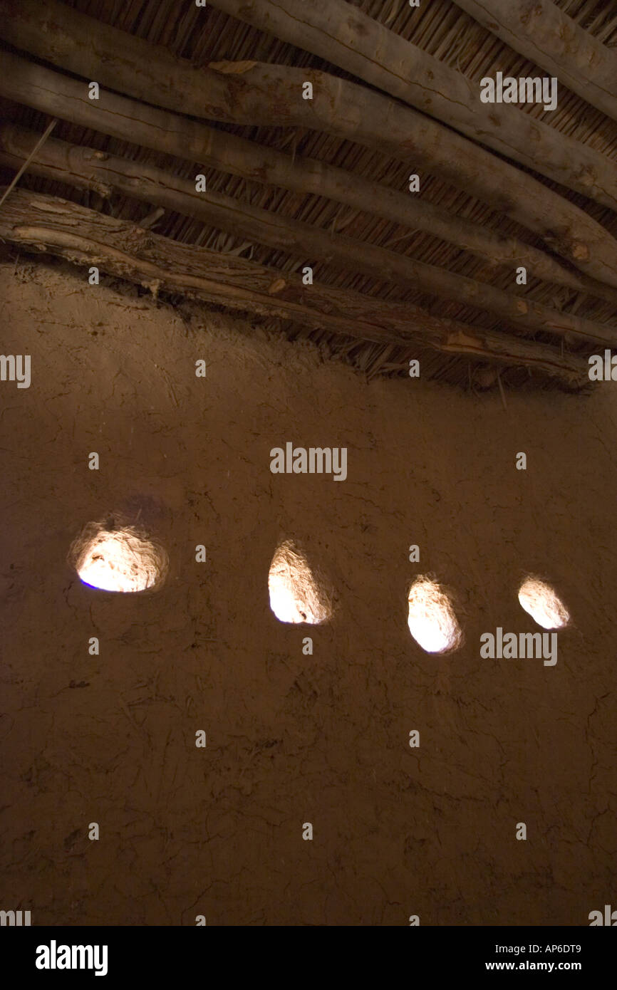 Mud dwelling interior ceiling abandoned city Old Diriya, KSA Stock ...