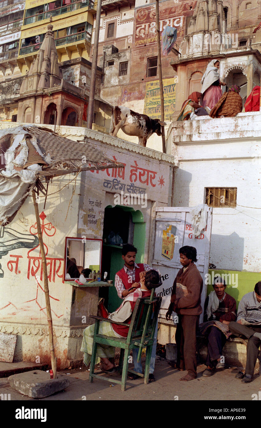 Varanasi street scene India Stock Photo - Alamy