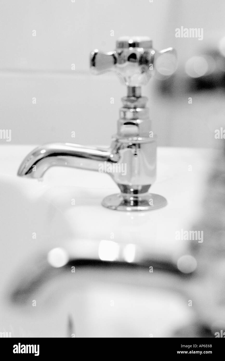 Sink knob detail Black and White Stock Photos & Images - Alamy