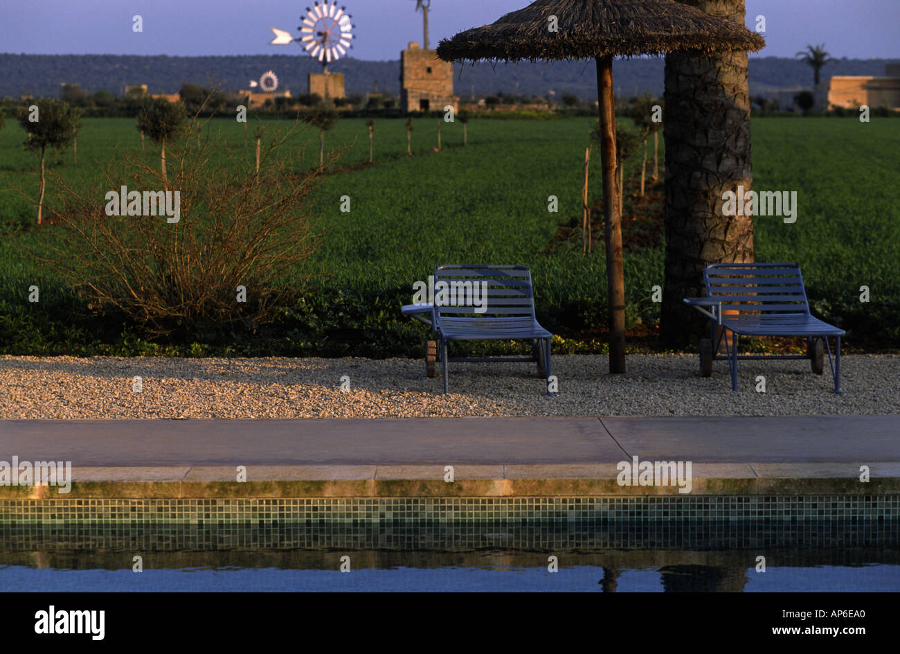 The Mallorcan Spain small rural hotel of S Hort des Gran Palmer Stock ...