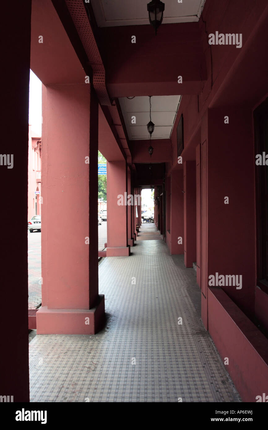 A walkway along shophouses in Malacca Malaysia Stock Photo - Alamy