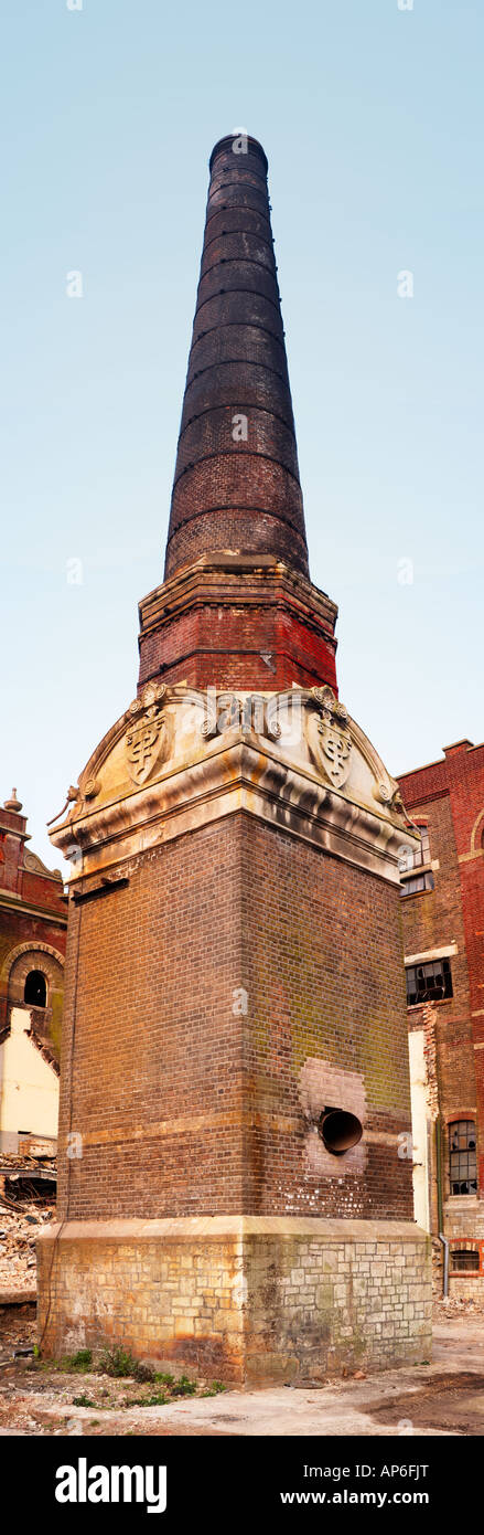 The Eldridge Pope chimney in Dorchester Town, Dorset, England, UK Stock ...