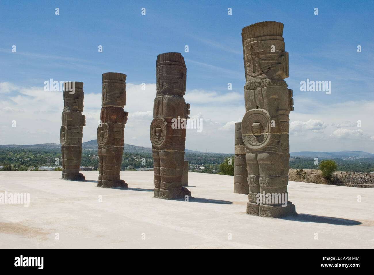 The ruins of an ancient mesoamerican city from the Toltec empire in ...