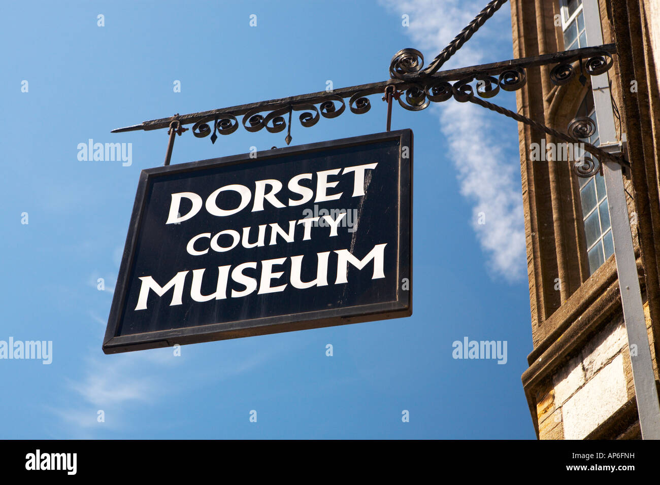 Dorset County Museum sign in Dorchester Town, Dorset county, England ...