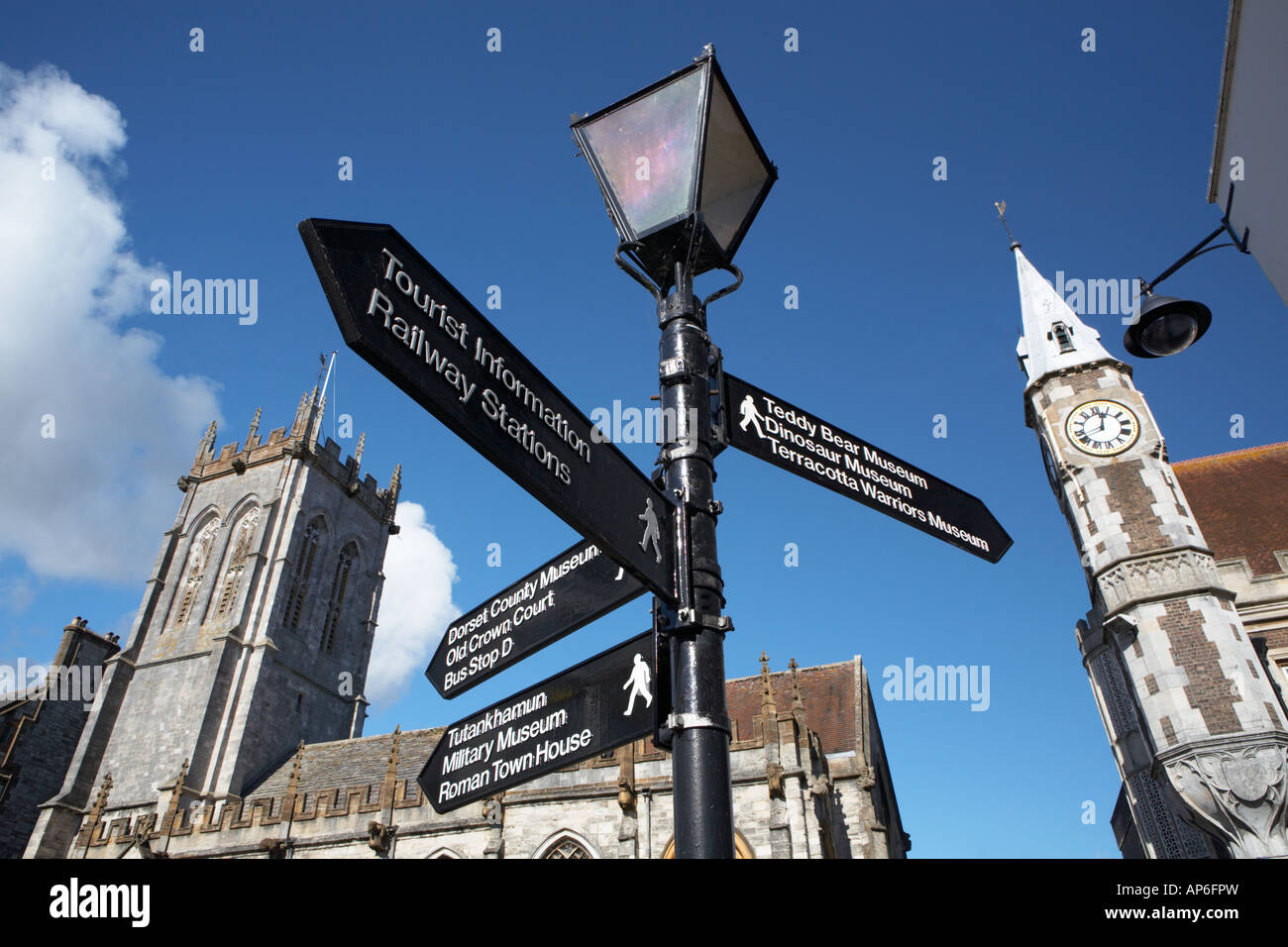 Tourist Information Sign in Dorchester Stock Photo - Alamy